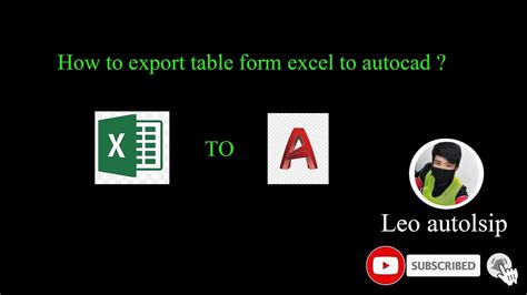 How To Insert Excel Table In To Autocad Data Linkexcelautocad By