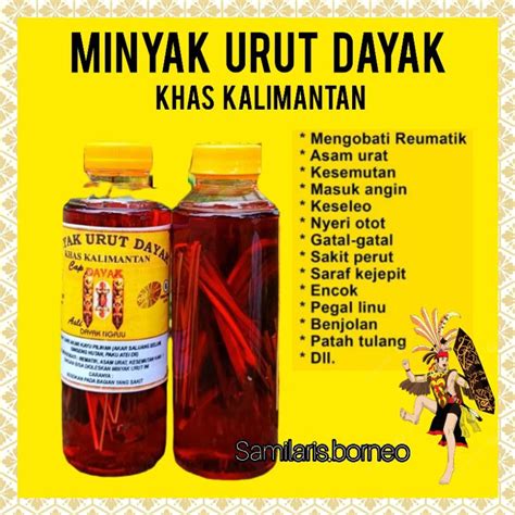Jual 100 Original Minyak Urut Minyak Gosok Minyak Pijat Dayak Asli