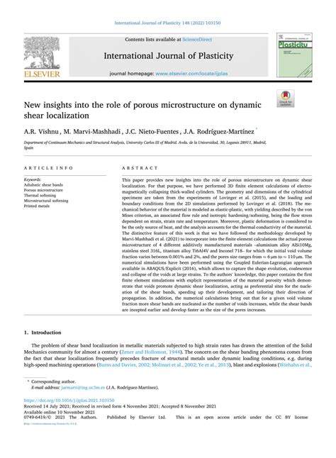 Pdf New Insights Into The Role Of Porous Microstructure On Dynamic