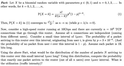 Solved Fact Let X Be A Binomial Random Variable With Chegg