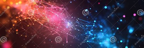 A Futuristic Digital Abstract Background Featuring Glowing Network Elements In Stunning Detail