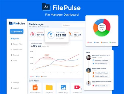 file manager dashboard file pulse ui design behance