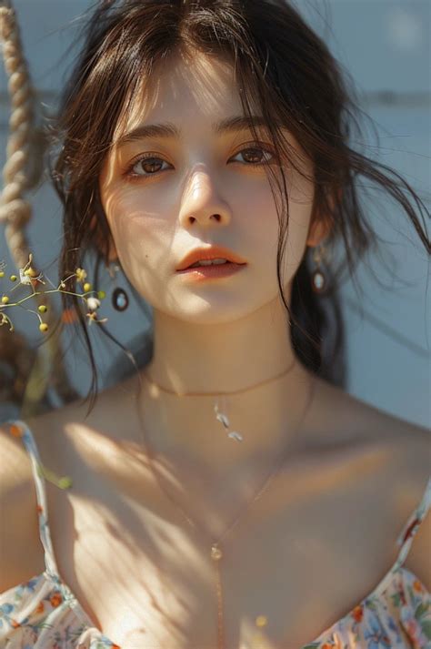 Ai数字艺术美女医美肖像人物摄影图 花瓣网