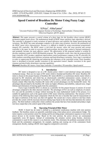 design and implementation of dc motor speed control using fuzzy logic pdf
