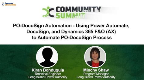 PO DocuSign Automation Using Power Automate DocuSign And Dynamics 365 F O AX To Automate
