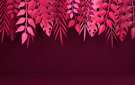 열대 종이 손바닥 몬스터 잎 프레임 여름 열대 잎입니다 종이 접기 이국적인 하와이 정글 여름 배경입니다 종이 컷 스타일입니다 3d 렌더링 페이퍼커팅에 대한 스톡 사진 및