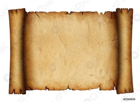 Old Antique Paper Parchment Scroll Over White Stock Photo 2549839 Crushpixel