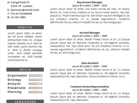 Csv Resume Template Cv Template Milan Go Sumo Cv Template Williamson
