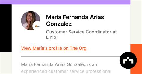 María Fernanda Arias Gonzalez Customer Service Coordinator At Linio The Org