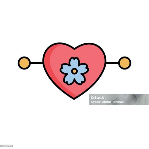 Brooch Outline With Colours Fill Vector Icon That Can Easily Edit Or Modify Stock Illustration