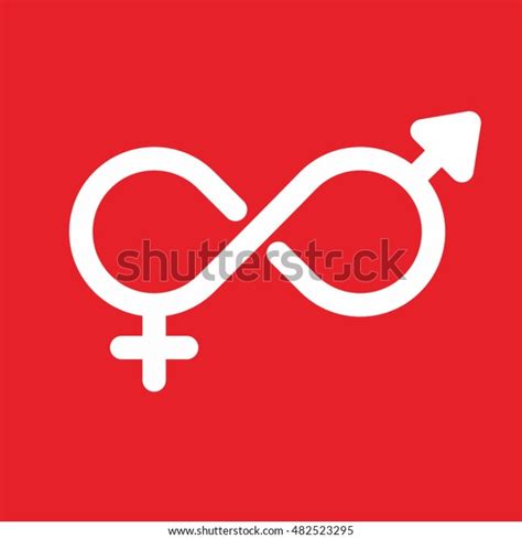 Infinity Gender Sex Logo Red Background Stock Vector Royalty Free Shutterstock