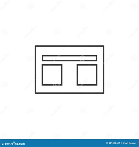 website web line icon simple modern flat vector illustration for