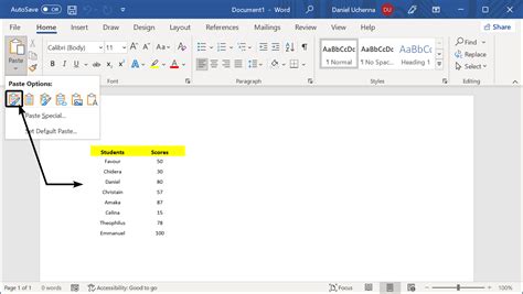 Excel To Ms Word Document