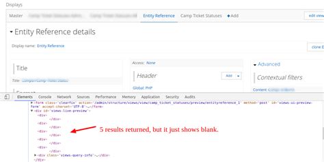 Entity Reference Returns Blank Results 3055256