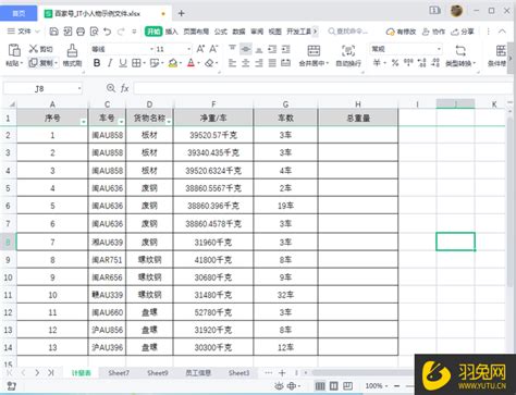 Excel表格带单位的数据如何计算？excel表格计算带单位数据的方法 羽兔网