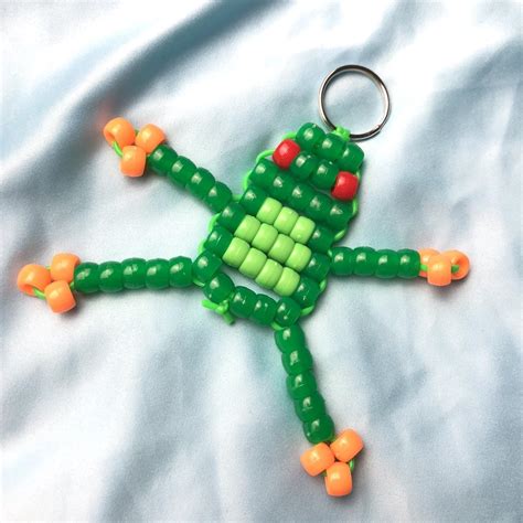 Green Frog Kandi Bead Keychain 🐸 4 50 Shipping Depop