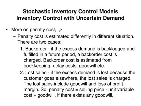 Ppt Lesson 1 Inventory Models Stochastic Powerpoint Presentation Free Download Id 3009466