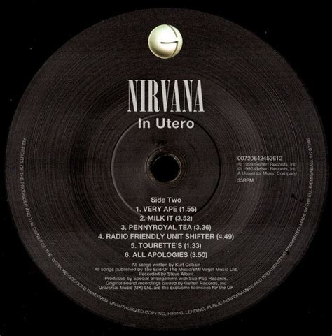 Nirvana In Utero New Vinyl High Fidelity Vinyl Records And Hi Fi Equipment Hollywood Los