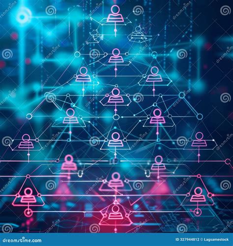 Hierarchy Of Digital Corporate Structure Stock Illustration Illustration Of Software