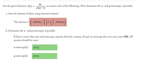 Solved 6 3 Use The Given Function F X To Answer Each Of Chegg Com