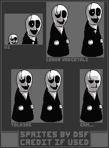 W D Gaster Mystery Man Fraymakers Style Undertale Customs
