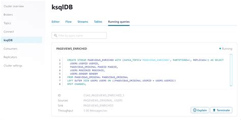 Ksqldb In Confluent Control Center Legacy Confluent Documentation