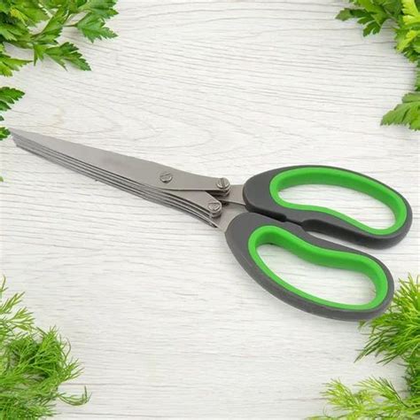 Multifunction Vegetable Stainless Steel Herbs Scissor With 5 Blades 1