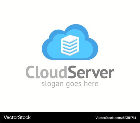 Data Server Logo Design Or Cloud Royalty Free Vector Image