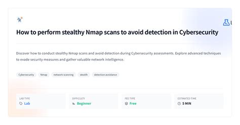 How To Perform Stealthy Nmap Scans To Avoid Detection In Cybersecurity