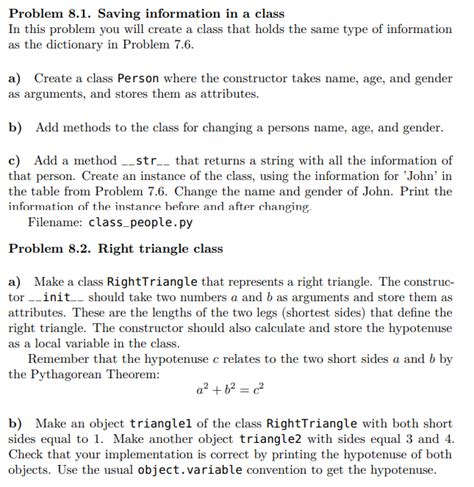 Solved Problem 81 Saving Information In A Class In This