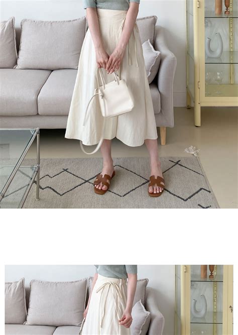 엘걸 Xs제작 나일론 리본 키작녀 롱 스커트