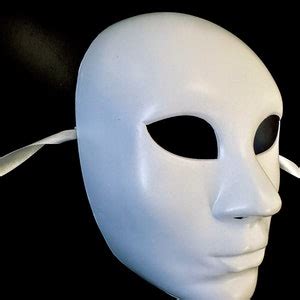 White Full Face Costume Mask Cosplay Mask Diy Mask White Blank Mask