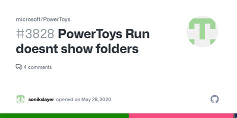 Powertoys Run Doesnt Show Folders · Issue 3828 · Microsoftpowertoys · Github