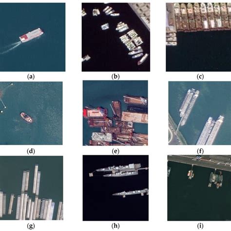 Nine Types Of Ship Targets In Dataset A Passenger Ship Ps B Download Scientific Diagram