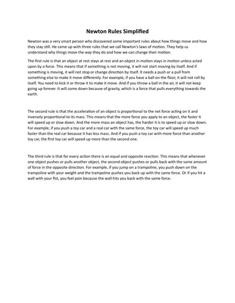 Newton S Laws Of Motion Simplified