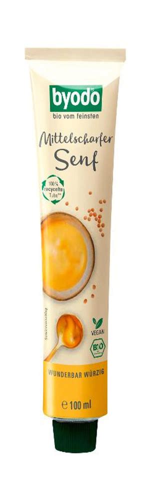 Byodo Mittelscharfer Senf Tube 100ml Boßhammersch Hof