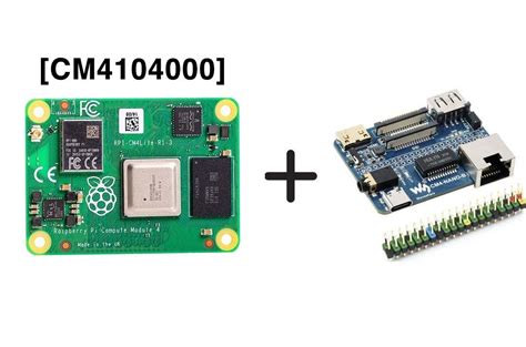 [cm4104000] raspberry pi compute module 4 lite with 4gb ram wireless bcm2711 arm cortex a72