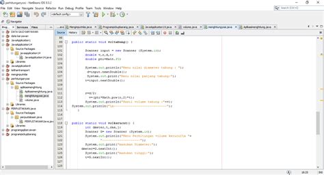 Teknologi Informasi APLIKASI SEDERHANA NETBEANS JAVA MENGHITUNG BANGUN RUANG