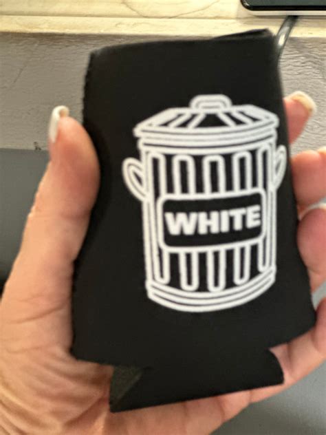 Koozie Can White Trash Black Go Brazen