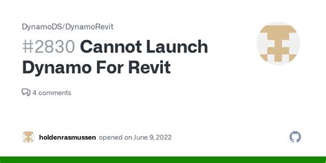 Cannot Launch Dynamo For Revit · Issue 2830 · Dynamodsdynamorevit