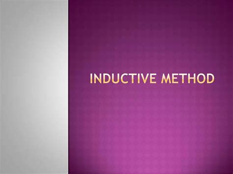 Inductive Method Pptx