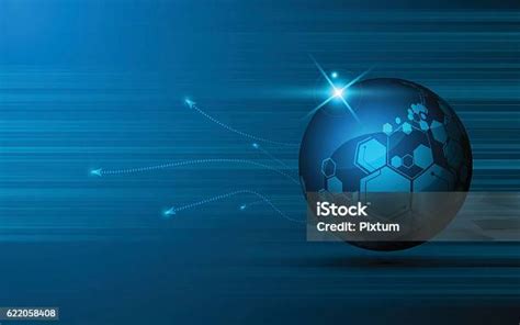 벡터 글로브 디지털 기술 패턴 무브먼트 디자인 배경 혁신 개념 3차원 형태에 대한 스톡 벡터 아트 및 기타 이미지 3차원 형태 개념 개념과 주제 Istock