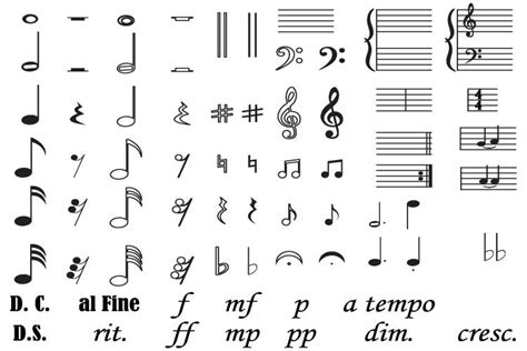 Musical Note And Symbols Collection Graphic By Manolache44 · Creative Fabrica