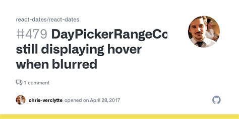 Daypickerrangecontroller Still Displaying Hover When Blurred · Issue 479 · React Datesreact