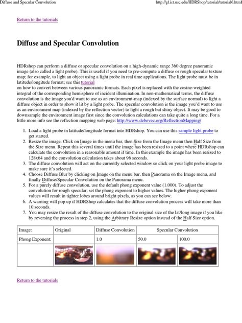 6 diffuse and specular convolution pdf latitude computer vision