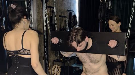 Melody Moon And Ava Laffaire Medieval Tickling Punishment In Wooden