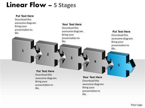 Linear Flow 50 Stages PowerPoint Presentation Templates PPT Template Themes PowerPoint