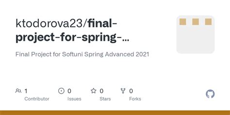 Github Ktodorova23final Project For Spring Advanced Softuni Final