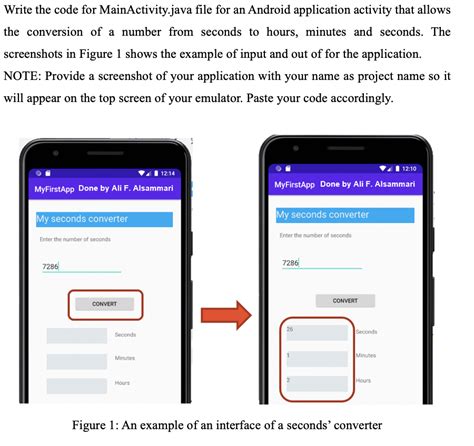 Solved Write The Code For Mainactivityjava File For An