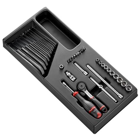 Mod R161 26 Facom Facom 36 Piece Metric 1 4 In Standard Socket Allen Key Bit Set With Ratchet